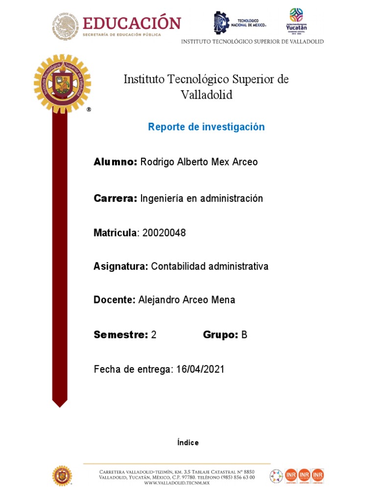 Reporte de Contabilidad | PDF | Contabilidad | Contabilidad financiera