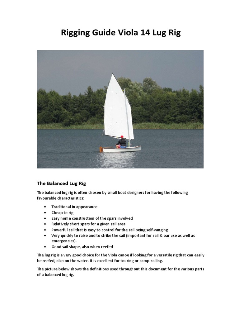 Lug Rig Rigging Guide | PDF | Mast (Sailing) | Sail