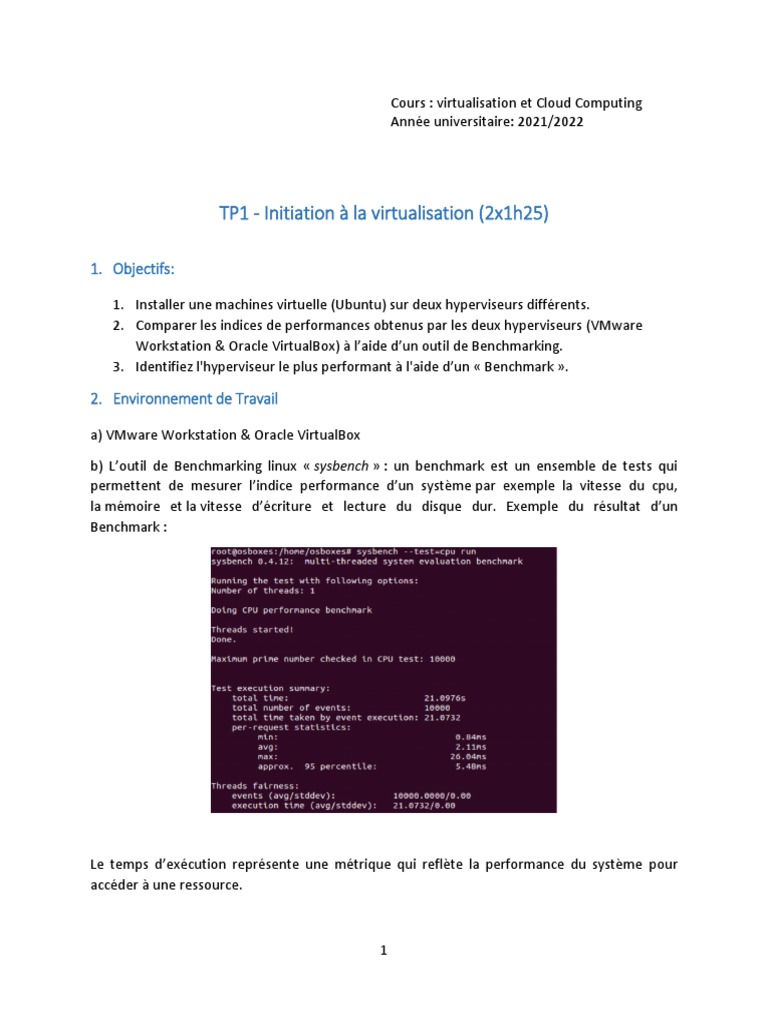 TP1 V01 Sesame | PDF | VMware | Machine virtuelle