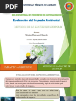 Matriz de Conesa | PDF | Evaluación de impacto ambiental | Naturaleza