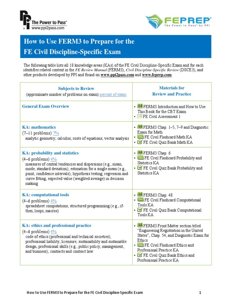 FERM3 Guide for FE Civil Exam Prep | PDF | Geotechnical Engineering ...