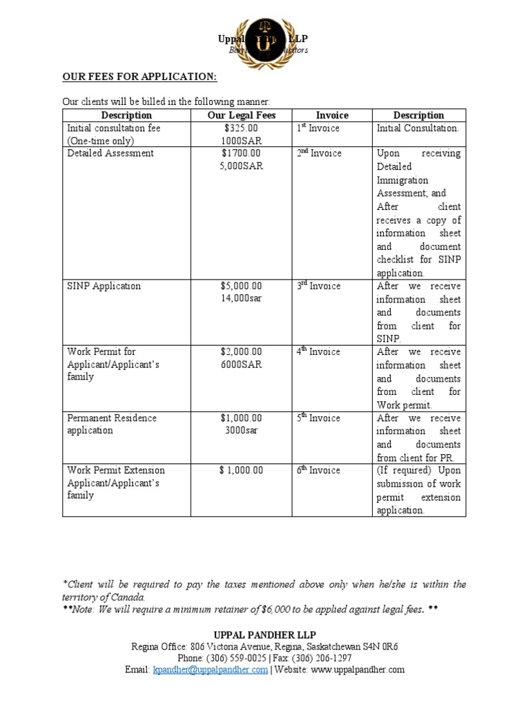 SINP Application Fees Structure (Overseas) | PDF | Invoice | Economies