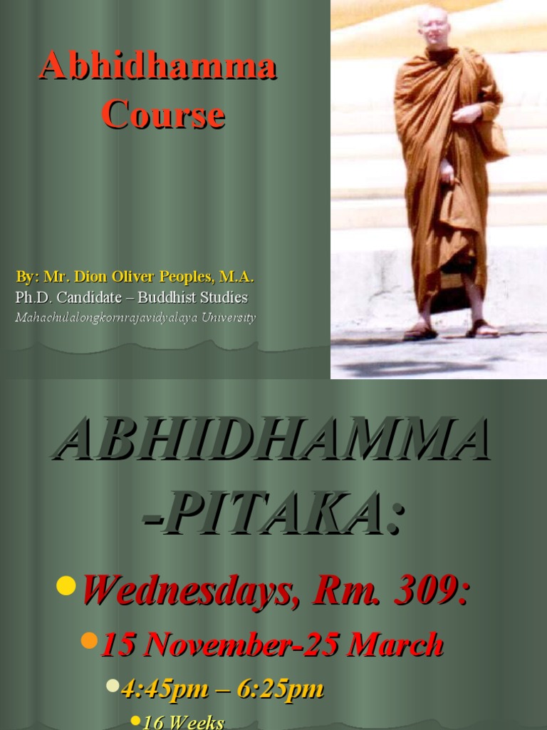 Abhidhamma Course Overview | PDF | Atomic Nucleus | Neutrino
