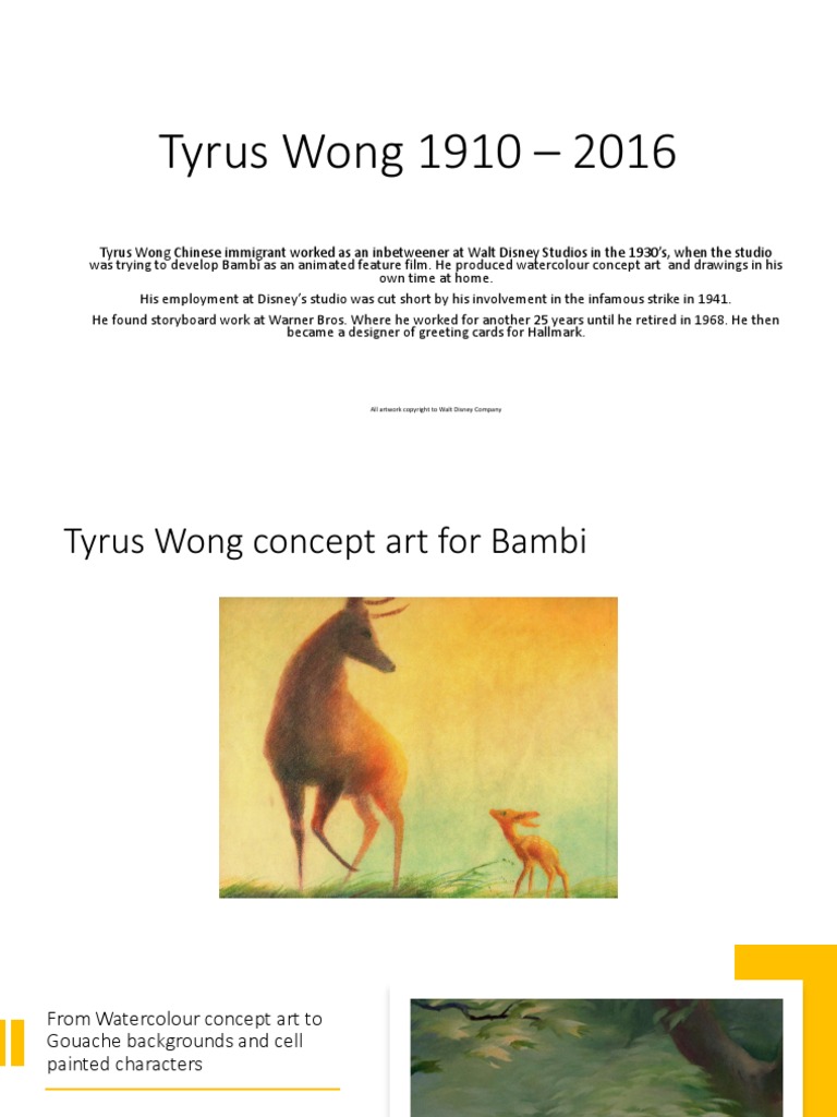 Tyrus Wong - Bambi Concepts and Layouts | PDF