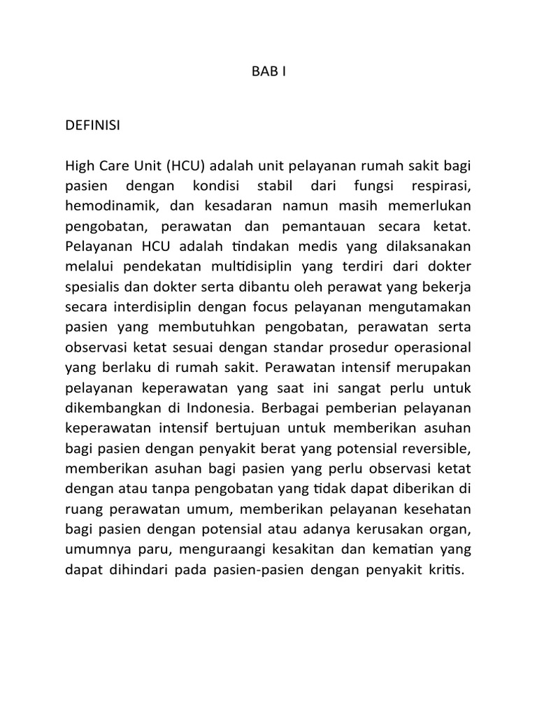 Panduan HCU | PDF