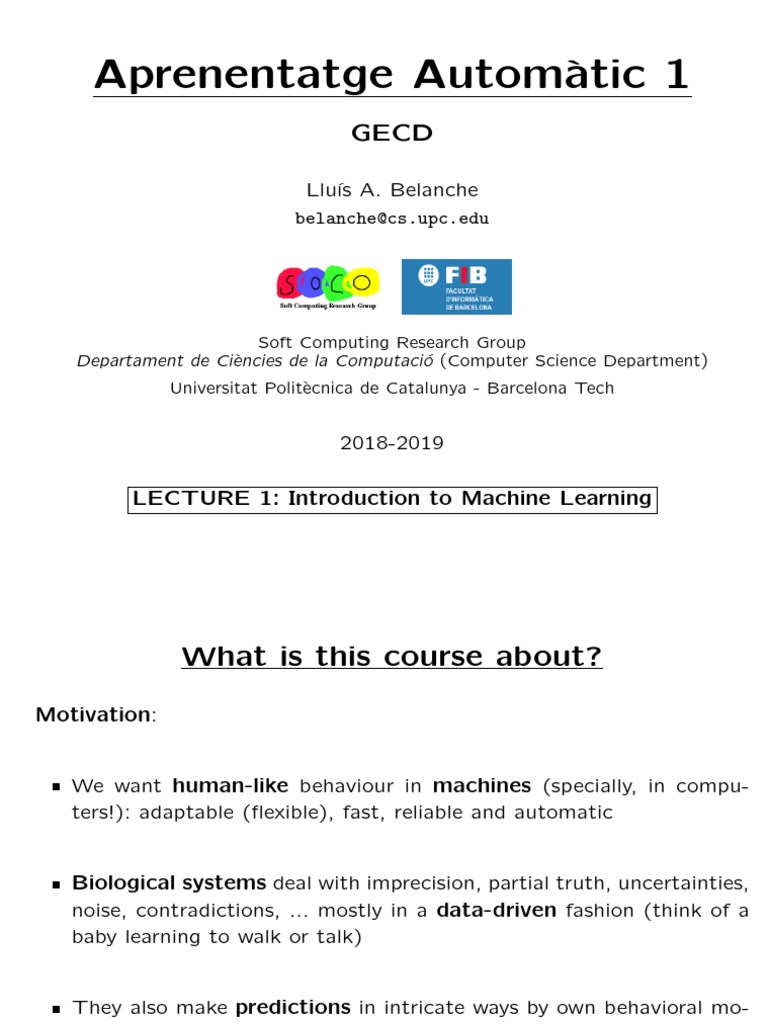 Introduction To Machine Learning | PDF | Dependent And Independent Variables | Machine Learning