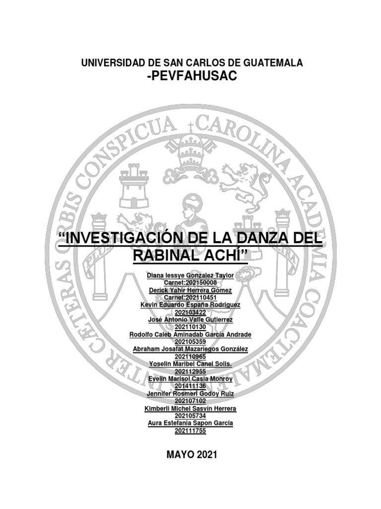 La Danza Del Rabinal Achí | PDF | Guatemala | Pueblos indígenas de ...