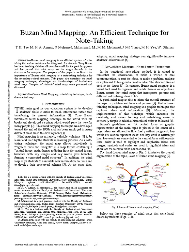 Buzan Mind Mapping: An Efficient Technique For Note-Taking | PDF ...