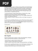 Ciri dan Persebaran Ras Malayan-Mongoloid | PDF
