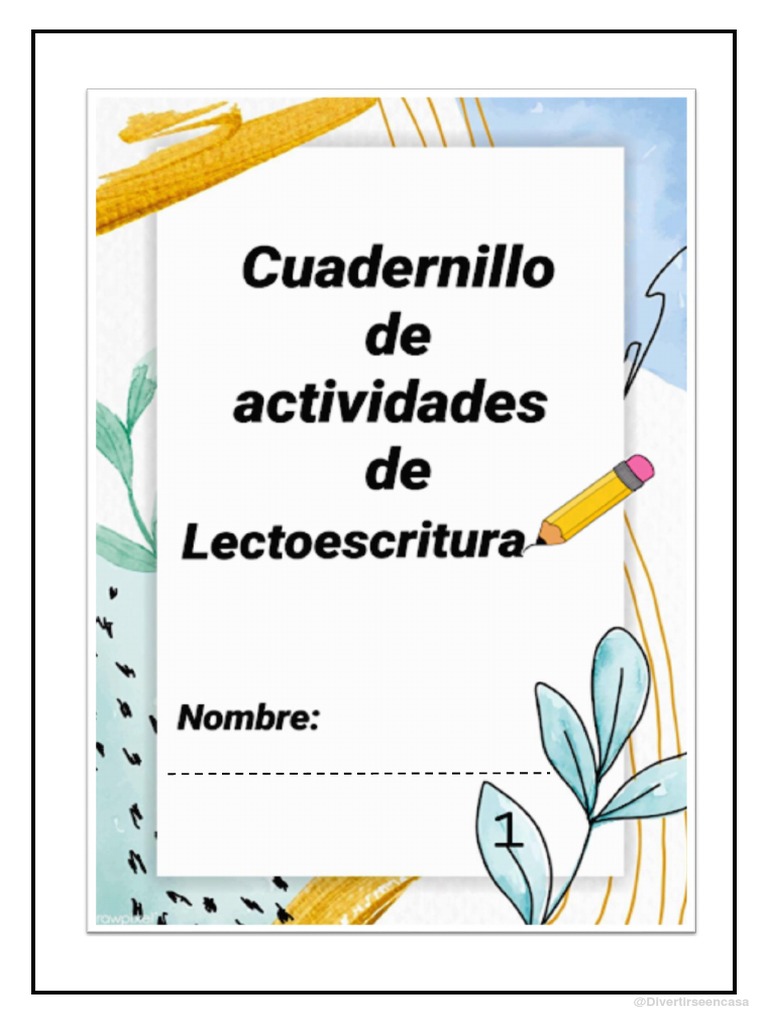 Cuadernillo Lectoescritura Nivel 1 Pdf Escritura