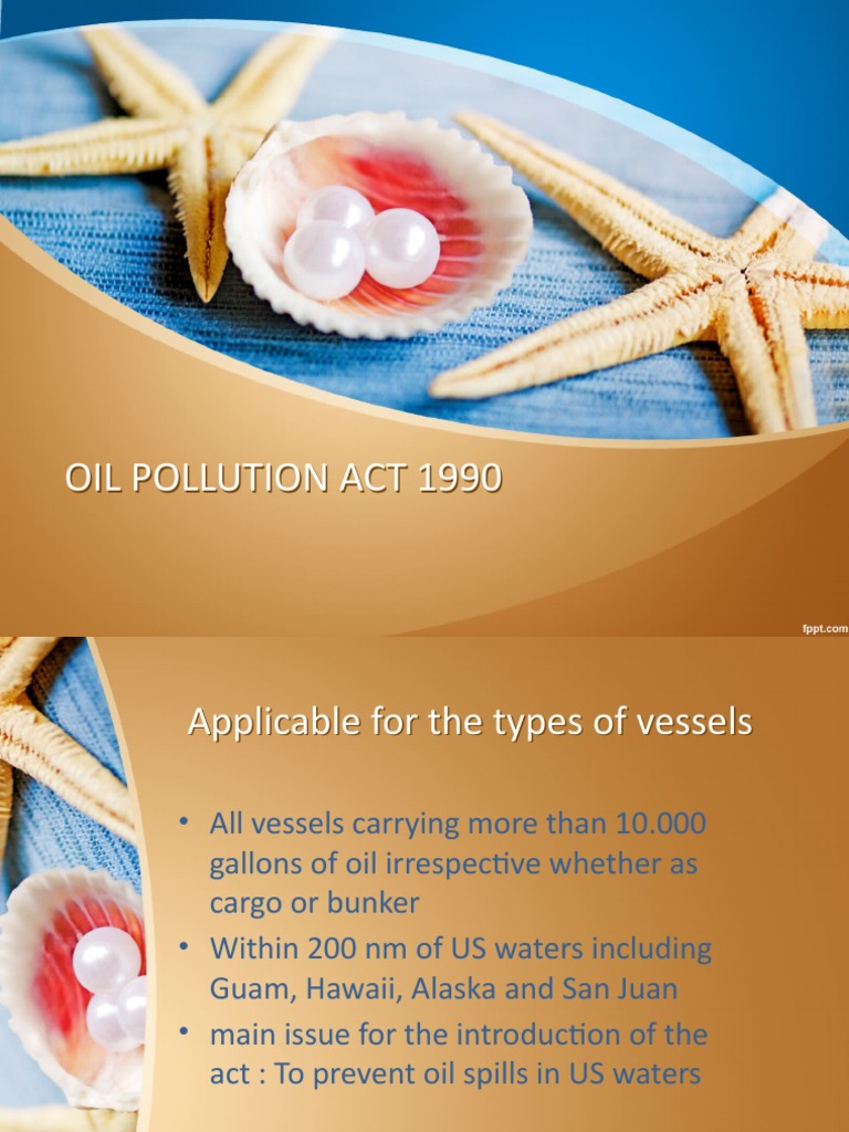 Oil Pollution Act 1990 | PDF