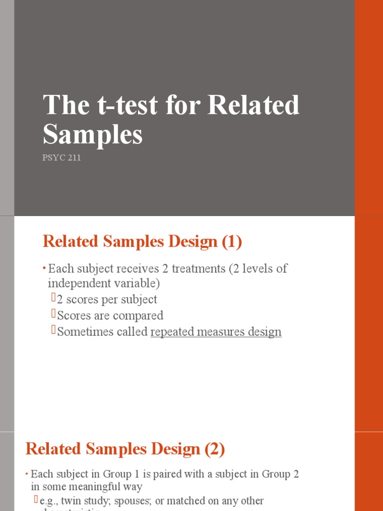 T-Test for Related Samples Guide | PDF | Graduate Record Examinations ...