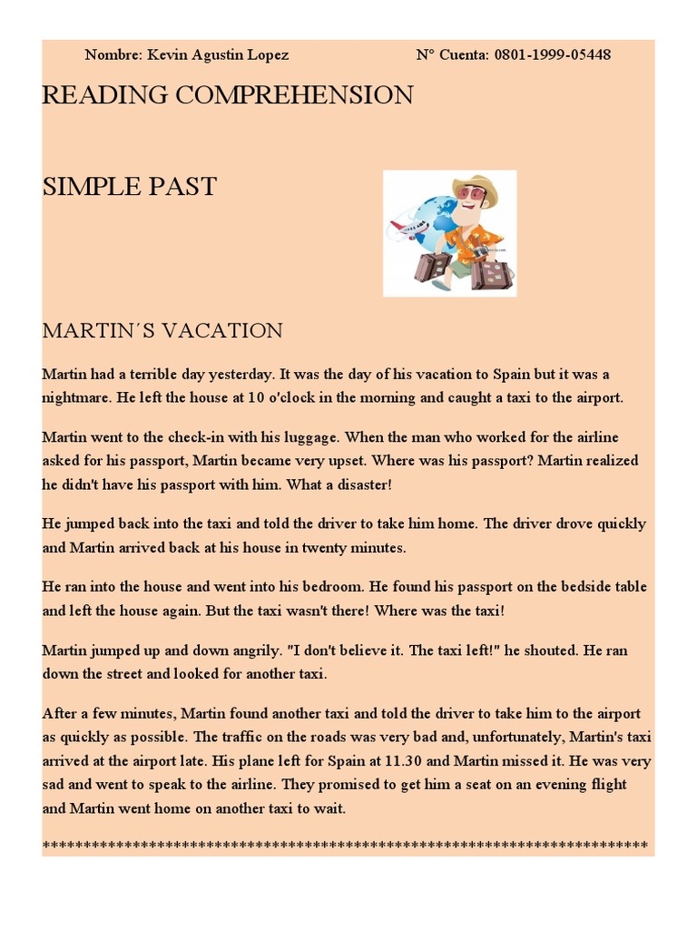 Reading-Comprehension Simple Past-Exercises 4 | PDF