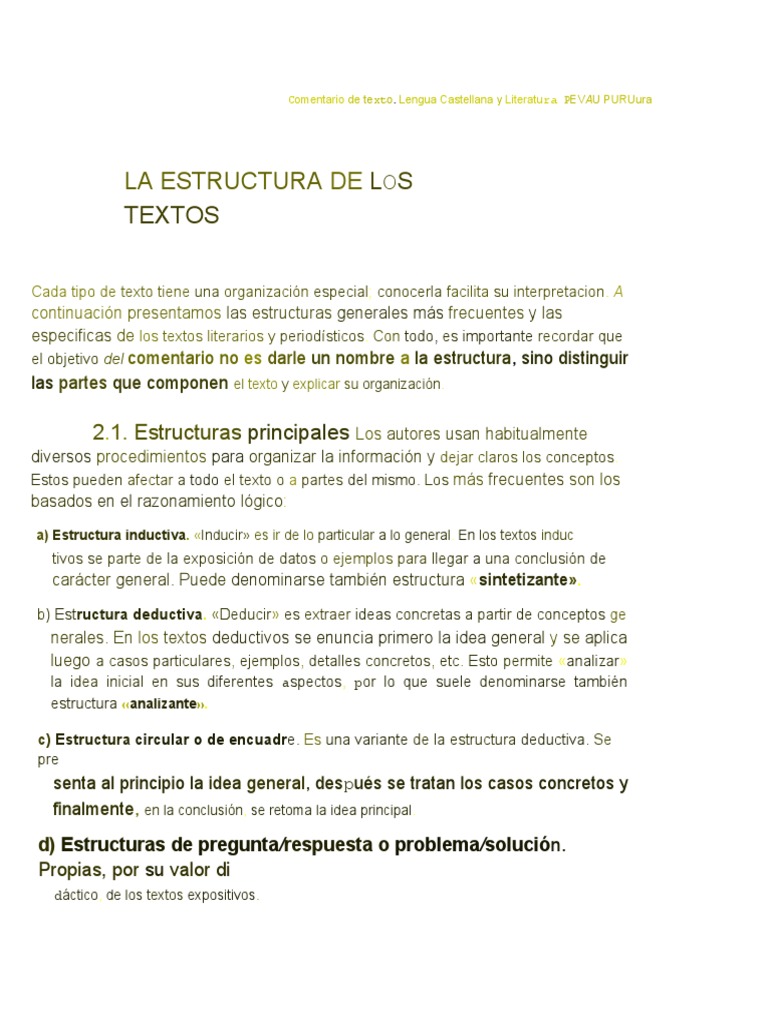 Tema 1. Estructura de Los Textos | PDF | Metro (poesía) | Razón