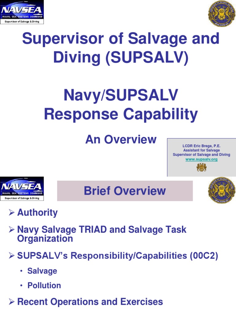 6 SUPSALV Capability-USACE DEC15 New Madrid | PDF | Marine Salvage ...