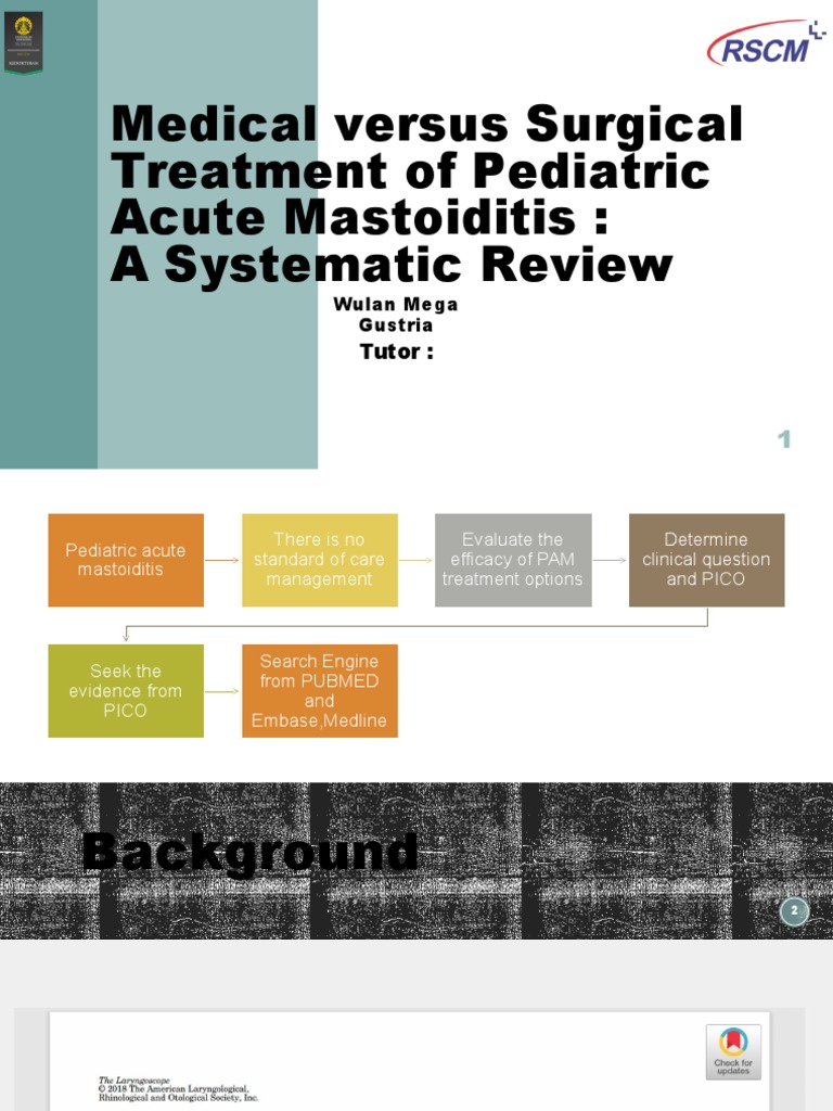 Pediatric Acute Mastoiditis Treatments | PDF | Surgery | Systematic Review