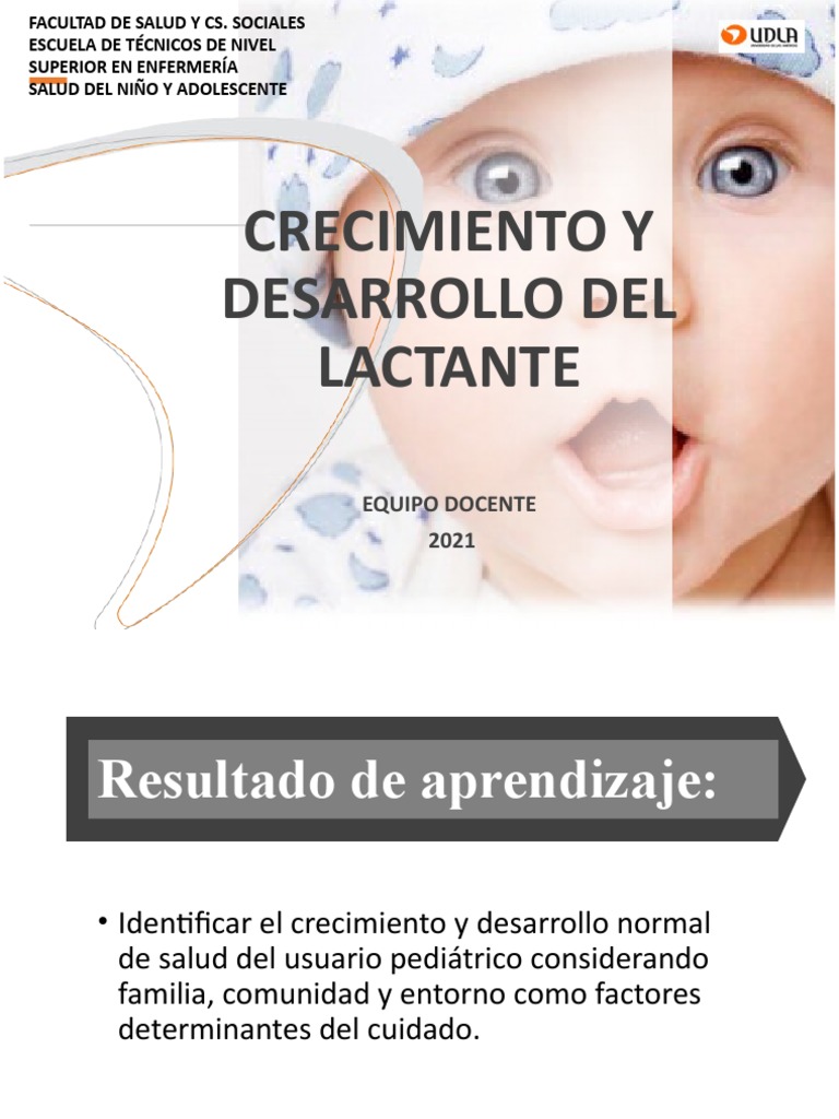 Crecimiento y Desarrollo Del Lactante 2021 | PDF | Cráneo | Ciencias de ...