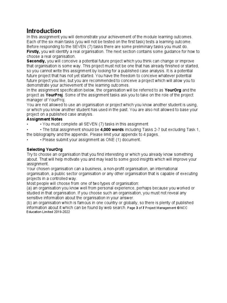 Project Management Assignment | PDF | Project Management | Cognition