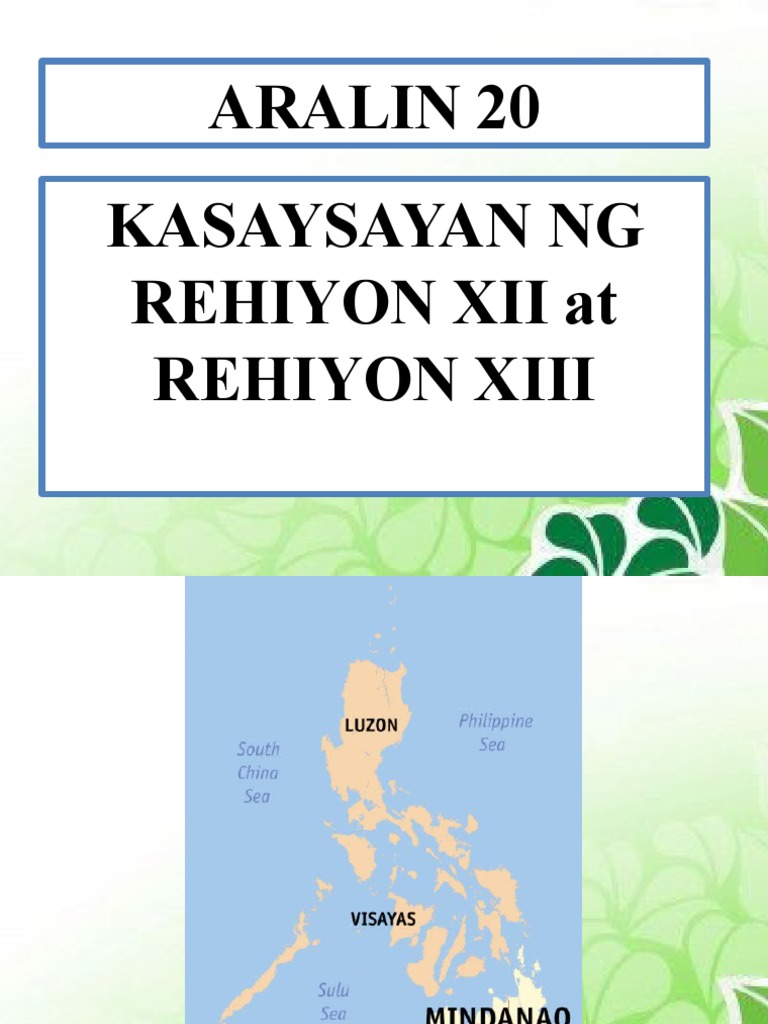 Kasaysayan NG Rehiyon 12 | PDF