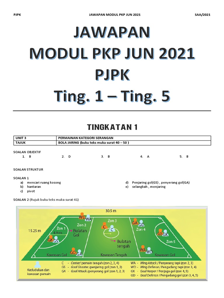 Jawapan PJPK Modul PKP Jun 2021 T1-T5 | PDF