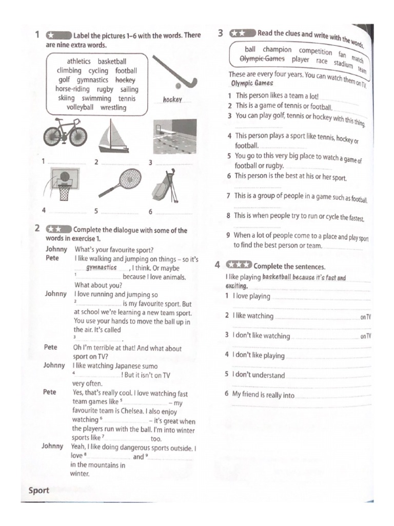 Read The Clues and Write With The Words | PDF