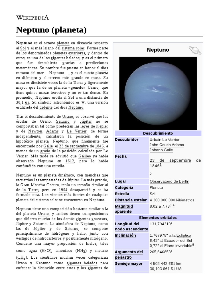 Neptuno (Planeta) | PDF | Neptuno | Urano