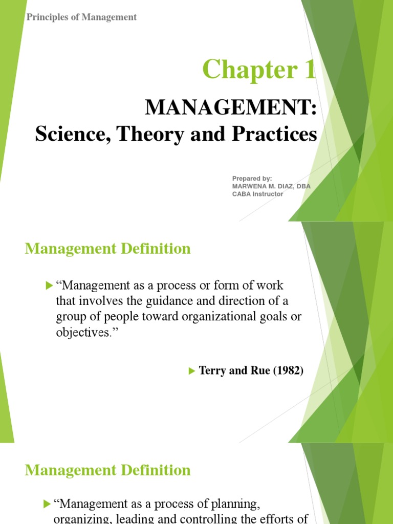 Chapter 1 Management | PDF | Goal | Skill