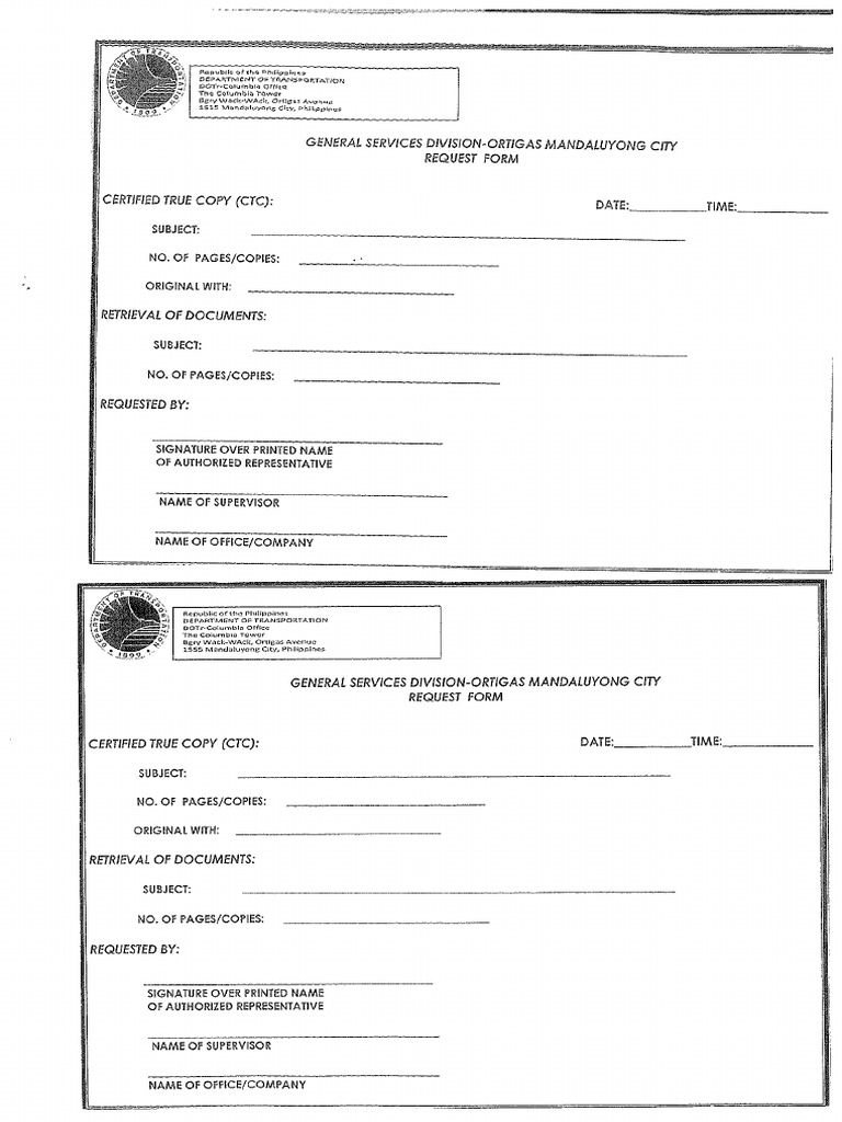 CTC Request Form | PDF