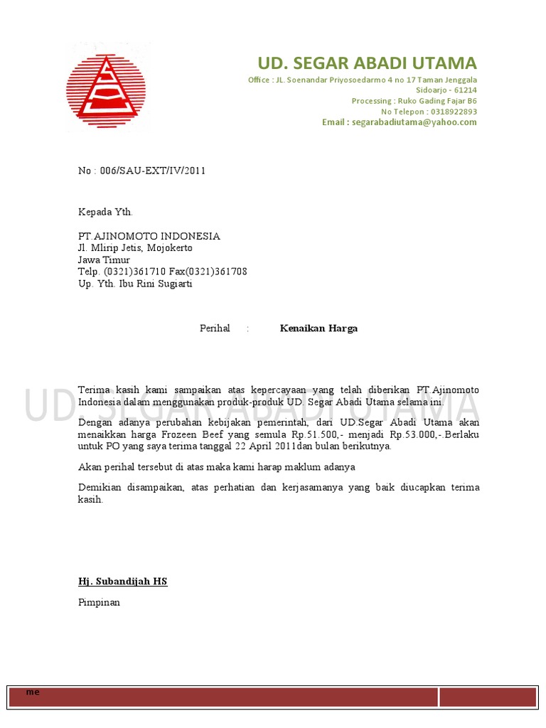 Kop Ud Segar Abadi Utama | PDF