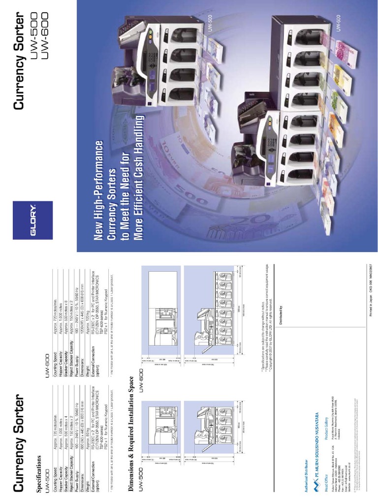 Glory UW-500 600 1.0 | PDF | Banknote | Computing
