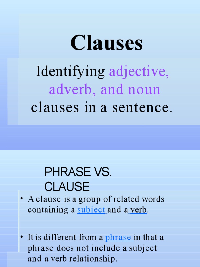 CLAUSES (Linguistics) | PDF | Clause | Semantics