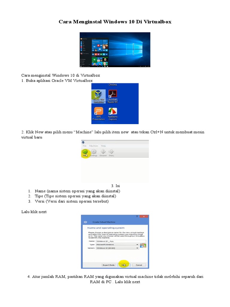 Cara Menginstal Windows 10 Di Virtualbox | PDF | Pengelolaan Keuangan ...