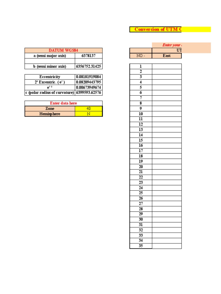 Convert UTM to Latitude and Longitude | PDF | Latitude | Navigation