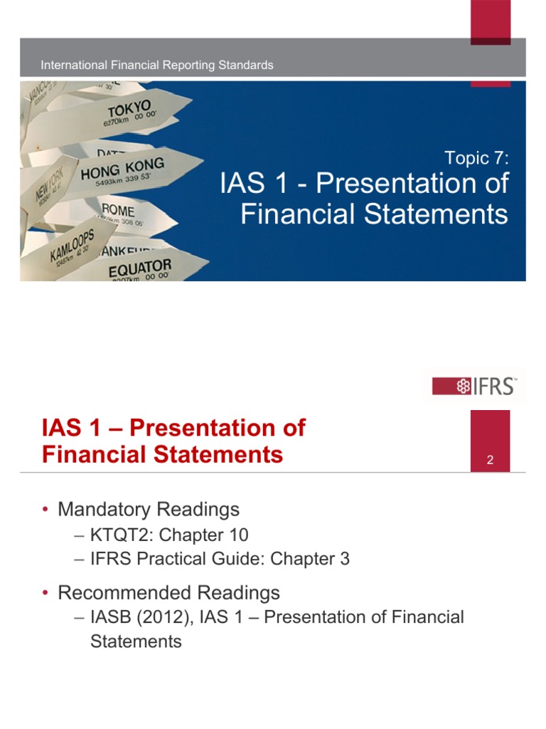 Topic 7 - Presentation of FS (IAS 1) - SV | PDF | Income Statement ...