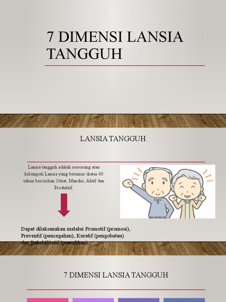 7 Dimensi Lansia Tangguh | PDF