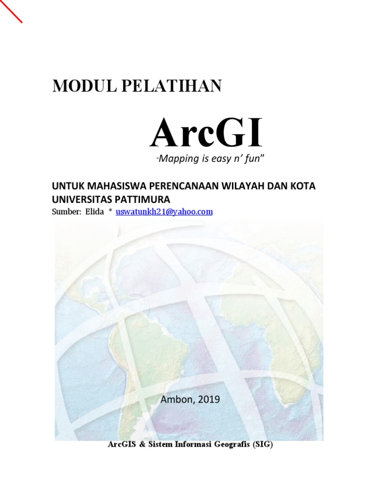 Modul Pelatihan ArcGIS Untuk PWK | PDF