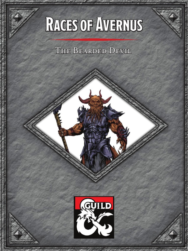 Races of Avernus: The Bearded Devil | PDF | Dungeons & Dragons | Role ...