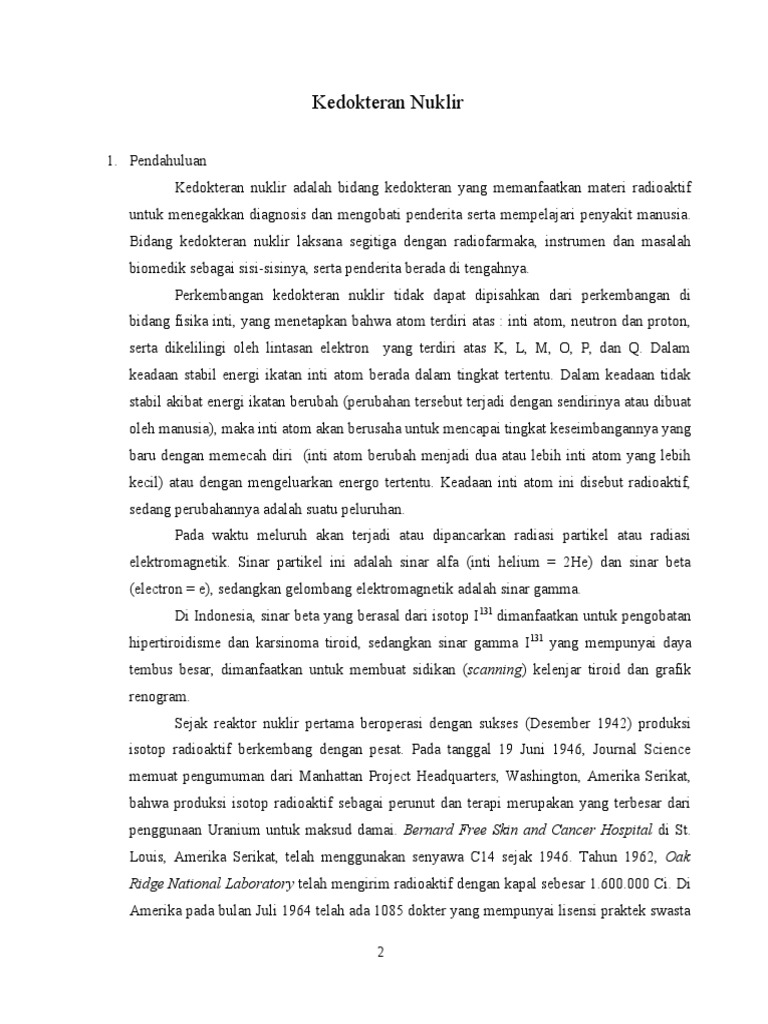 Kedokteran Nuklir | PDF