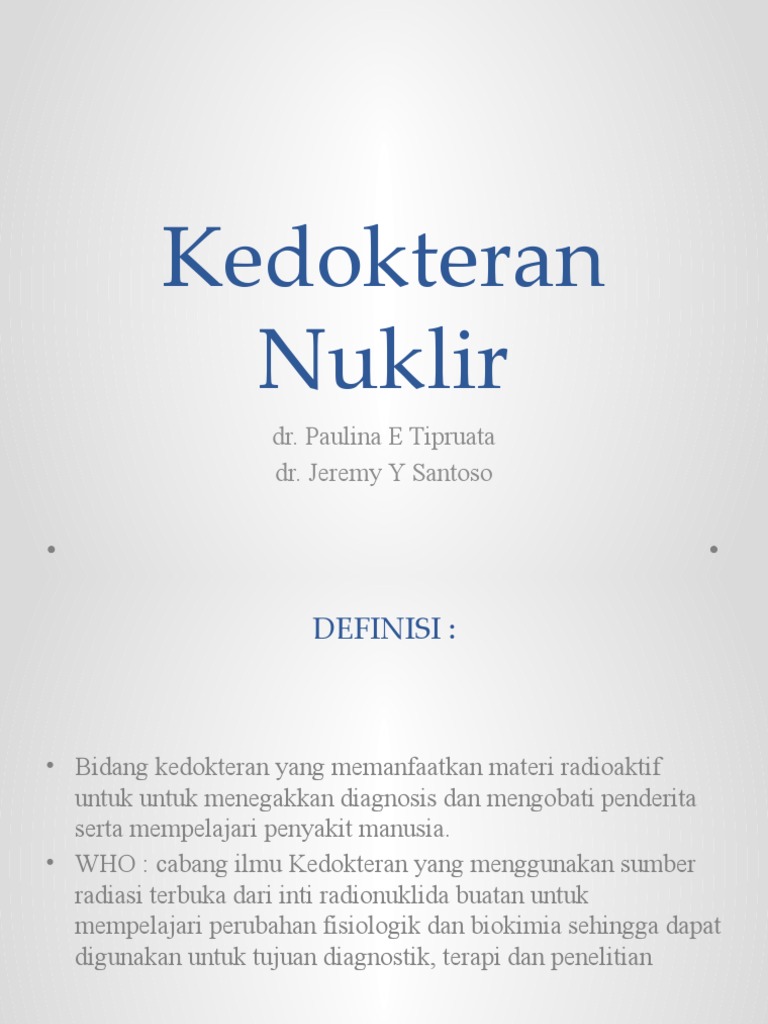 Kedokteran Nuklir | PDF