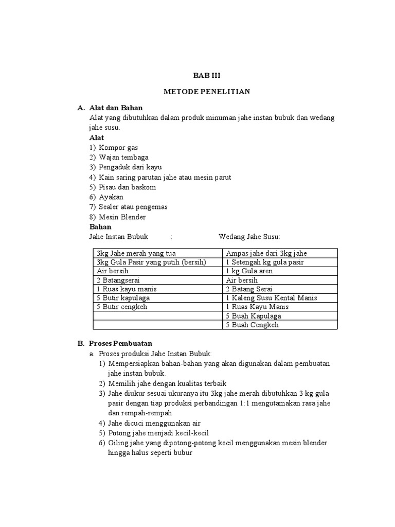 Bab Iii Proposal | PDF