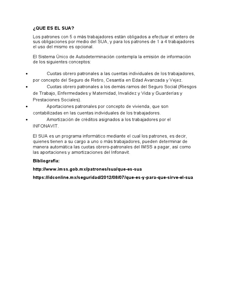 ¿Que Es El Sua? | PDF