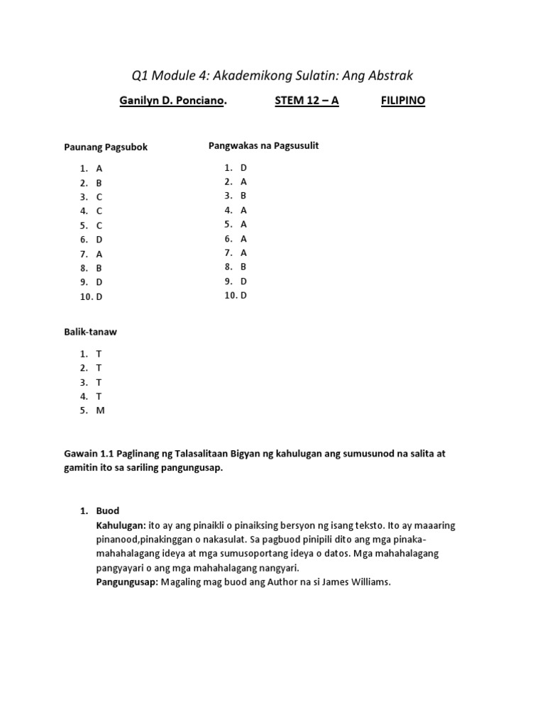 Filipino 4 | PDF