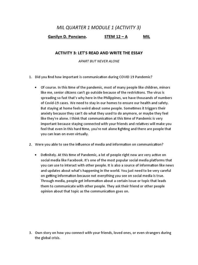 Mil Quarter 1 Module 1 | PDF | Popular Culture & Media Studies | Social ...