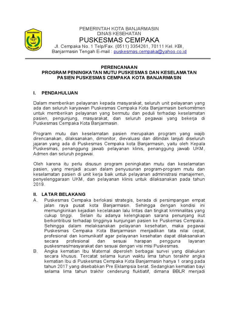 Puskesmas Cempaka | PDF