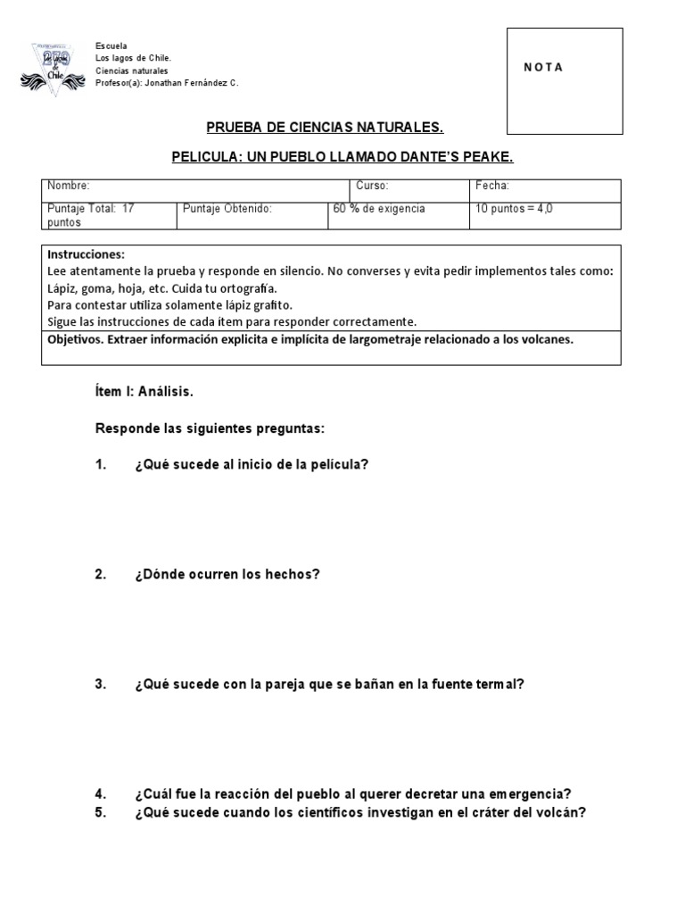 Formato Prueba | PDF | Estudios de idiomas extranjeros | Ciencia y ...