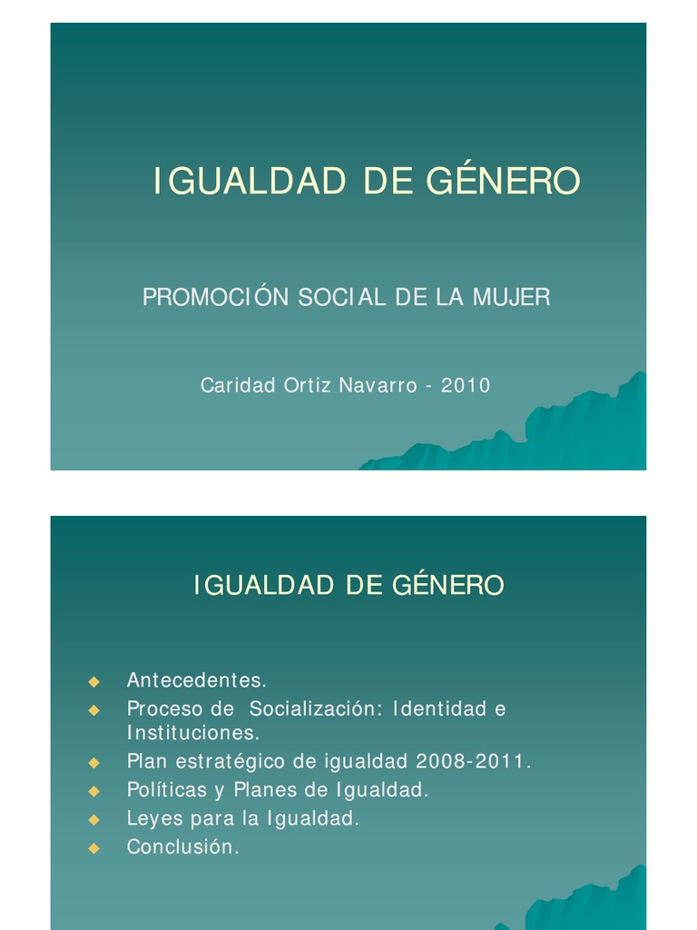 Igualdad de Genero | PDF | Igualdad de género | Estudios de género