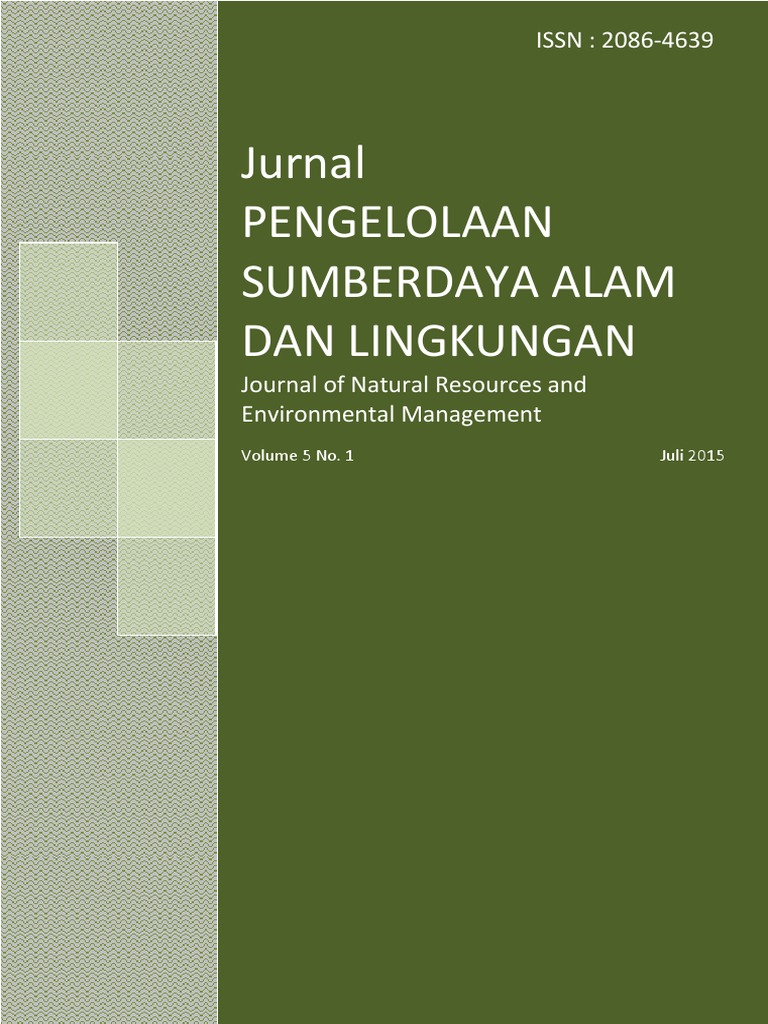 Jurnal Pengelolaan Sumberdaya Alam Dan Lingkungan Journal of Natural ...