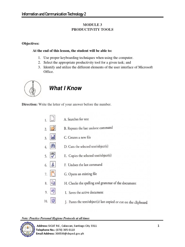 What I Know: Information and Communication Technology 2 | PDF | Window ...