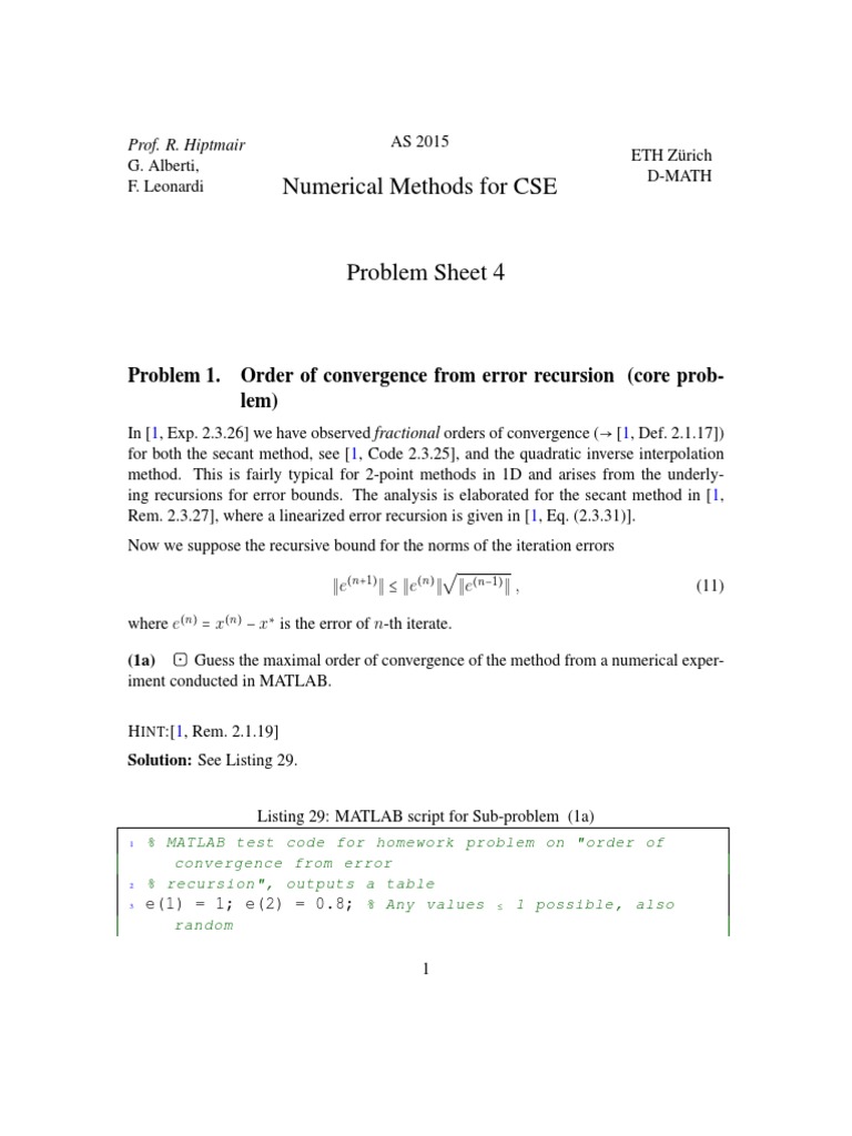 Understanding the Convergence of Numerical Methods: An Analysis of ...