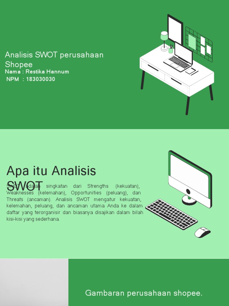Tugas Analisis SWOT Perusahaan Shopee | PDF